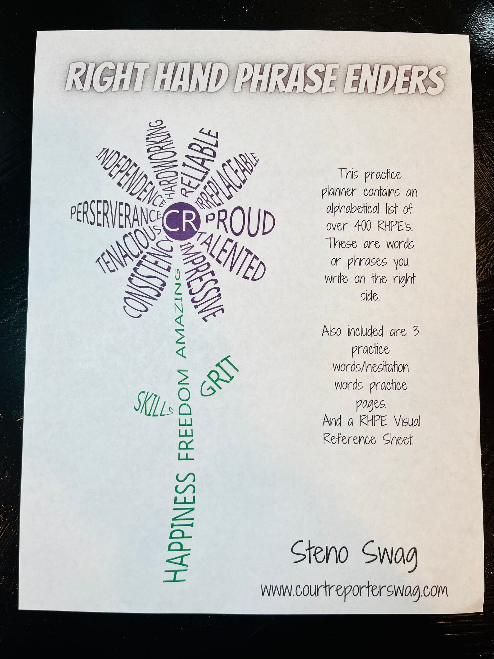 Right-hand Phrase Enders Court Reporter Student Steno - Etsy