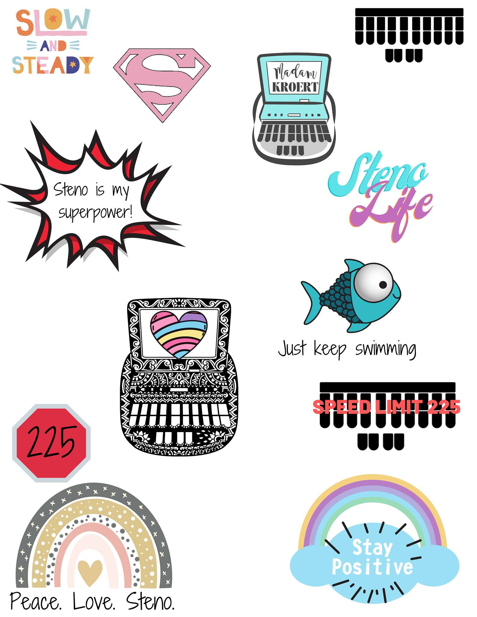 Steno Vision Board, Steno Clip Art, Steno Student, Court Reporter ...