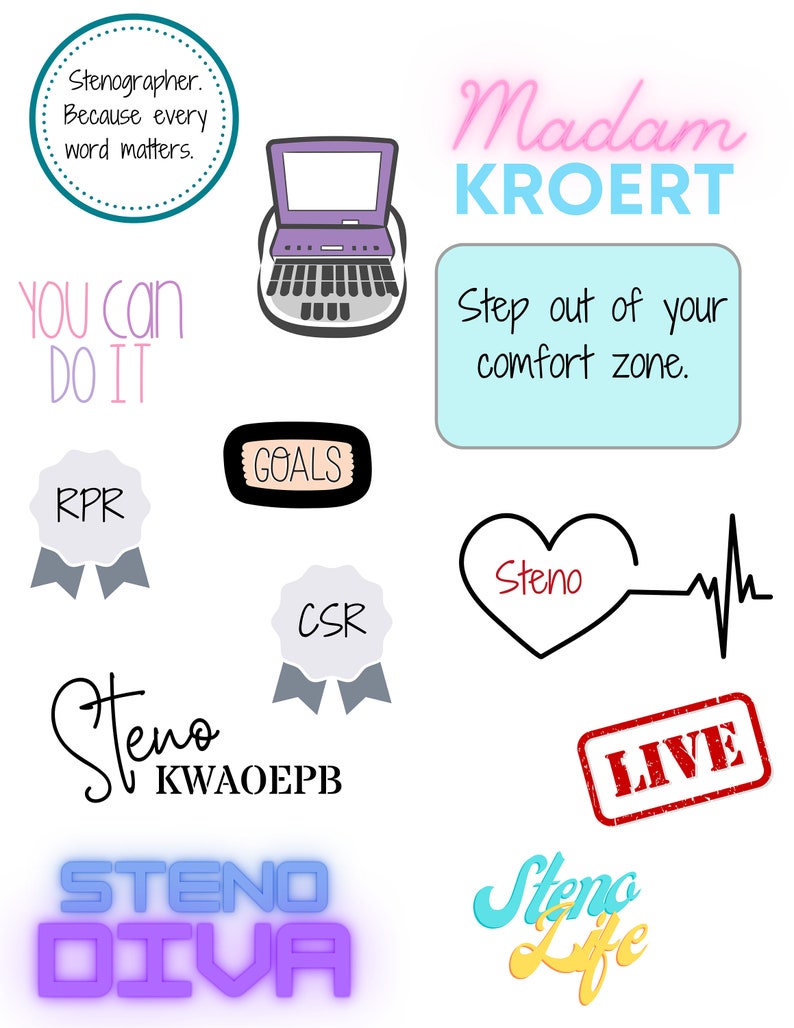 Steno Vision Board, Steno Clip Art, Steno Student, Court Reporter ...