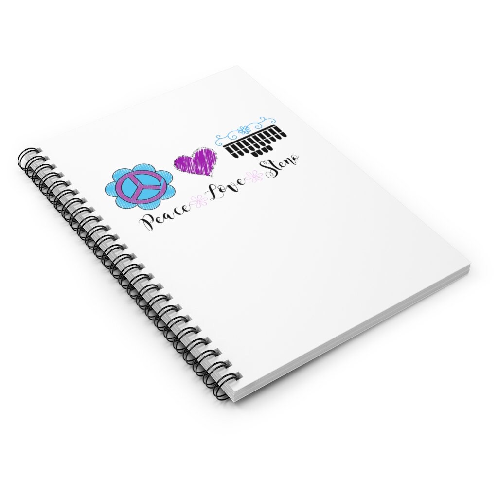 Peace. Love. Steno. Spiral Notebook, Steno Notebook, Steno Briefs ...