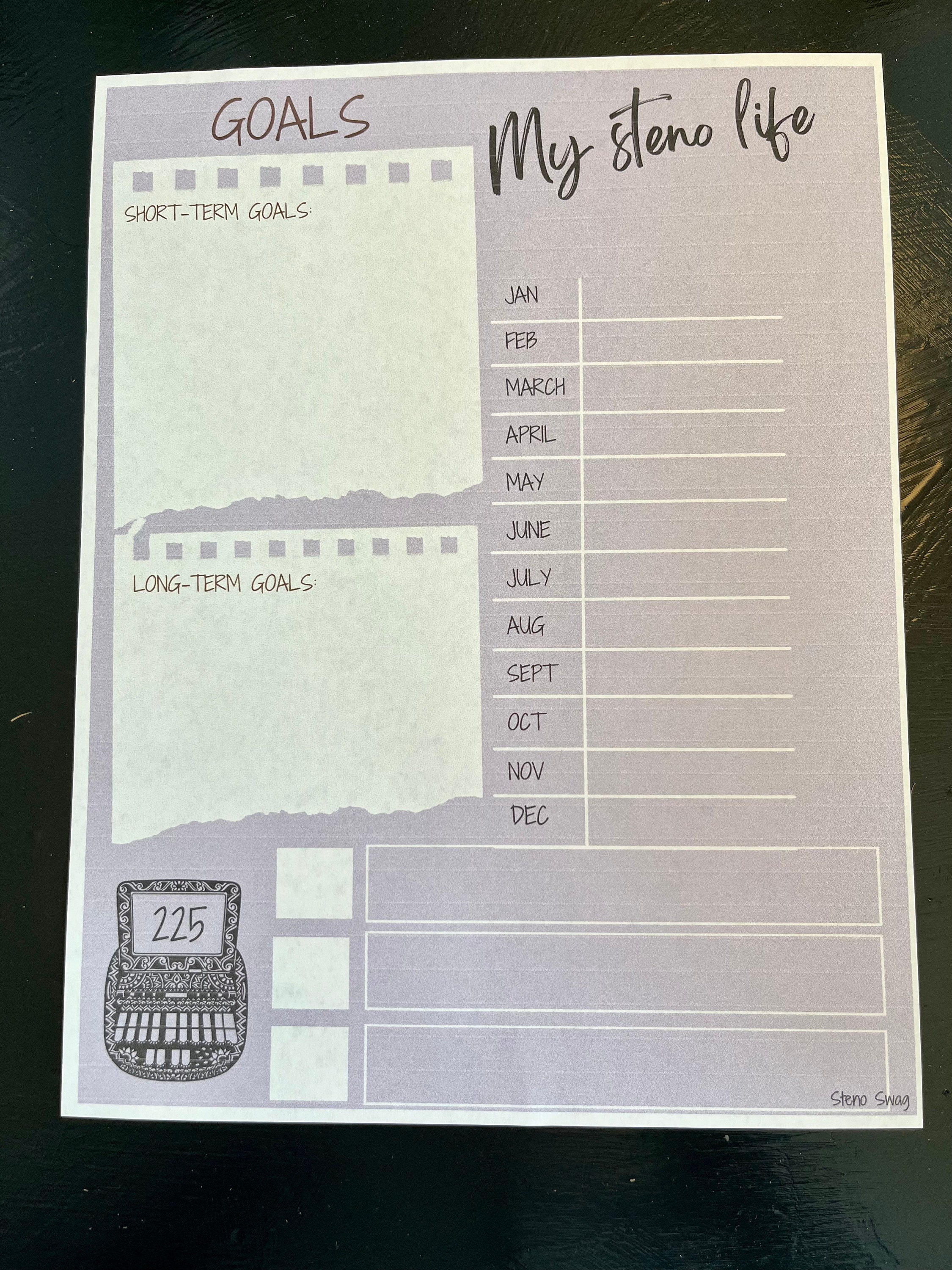 Printable Steno Student Planner Pages, Court Reporter, Captioner, Steno ...