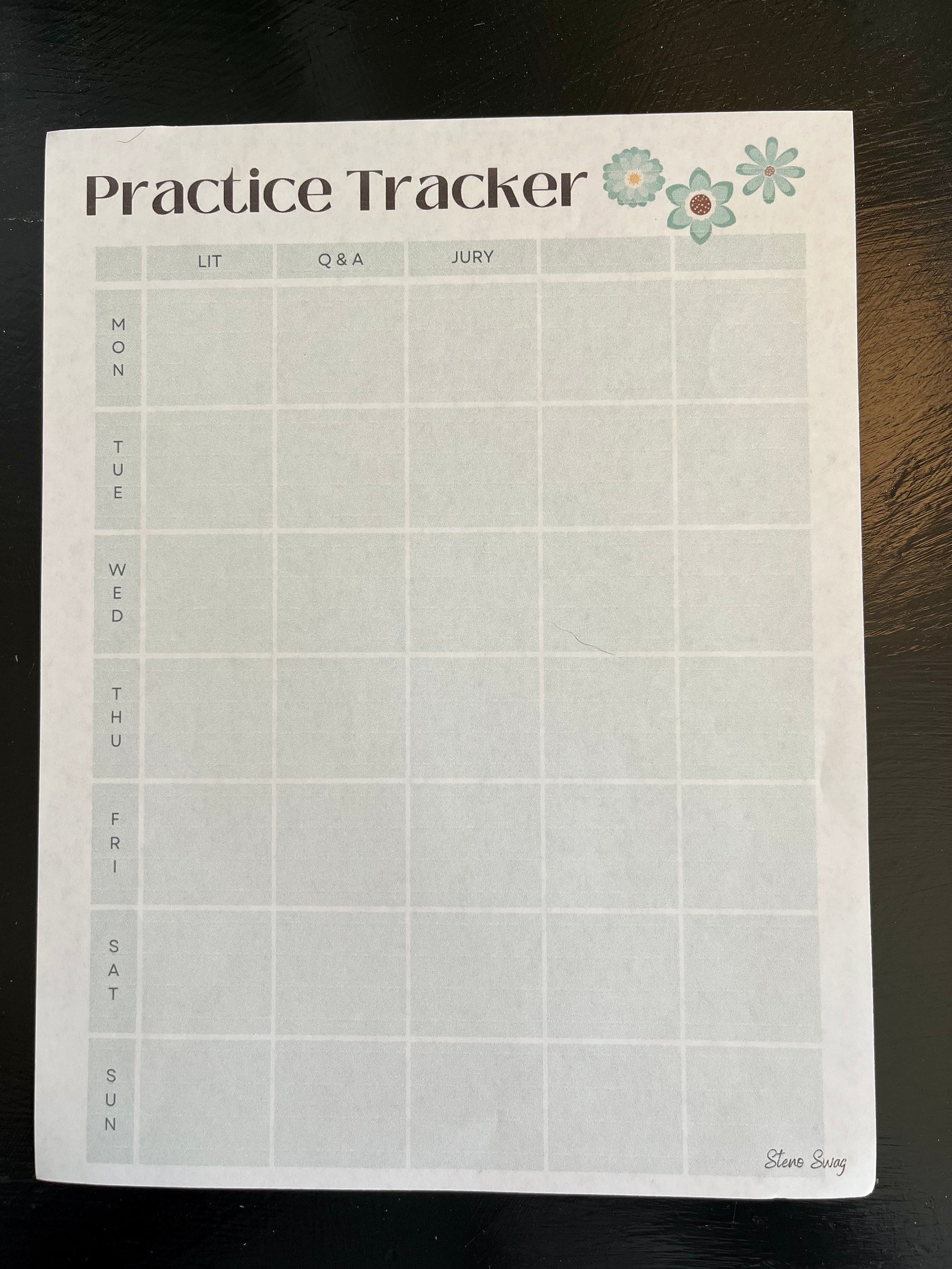 Printable Steno Student Planner Pages, Court Reporter, Captioner, Steno ...