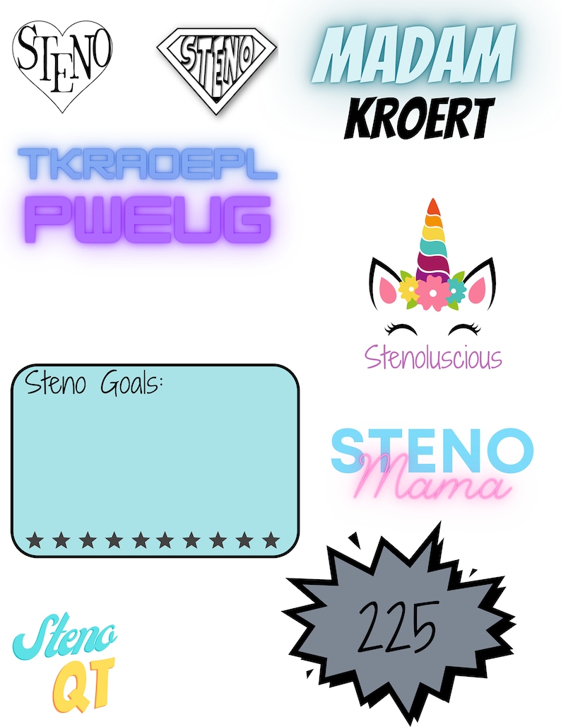 Steno Vision Board, Steno Clip Art, Steno Student, Court Reporter ...