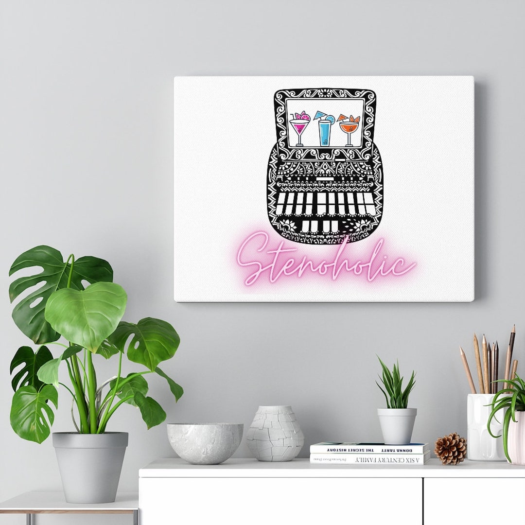 Stenoholic Canvas Gallery Wraps, Stenographer, Court Reporter, Steno ...