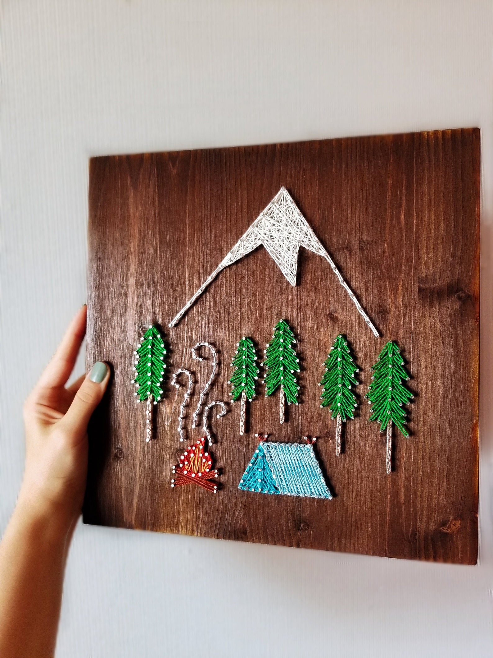 Happy Camper Sign String Art Camping Signs Camper Vintage | Etsy