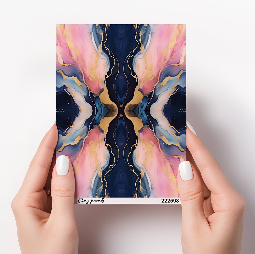 Transfer Sheet Abstract Mirror Watercolor Abstract Mirror Transfer ...