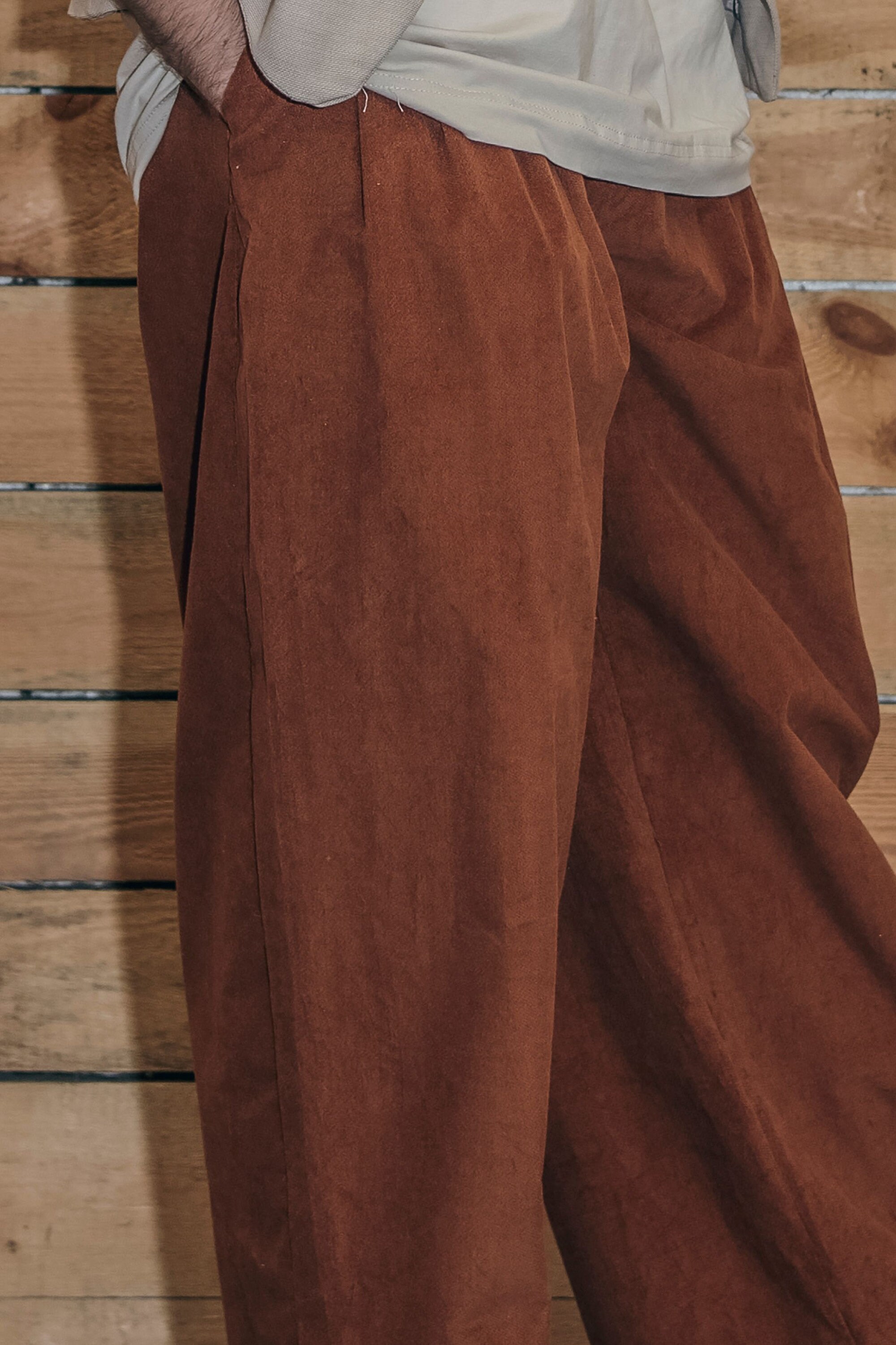 Gender Neutral Brown Corduroy Wide Leg Pants Unisex Brown - Etsy