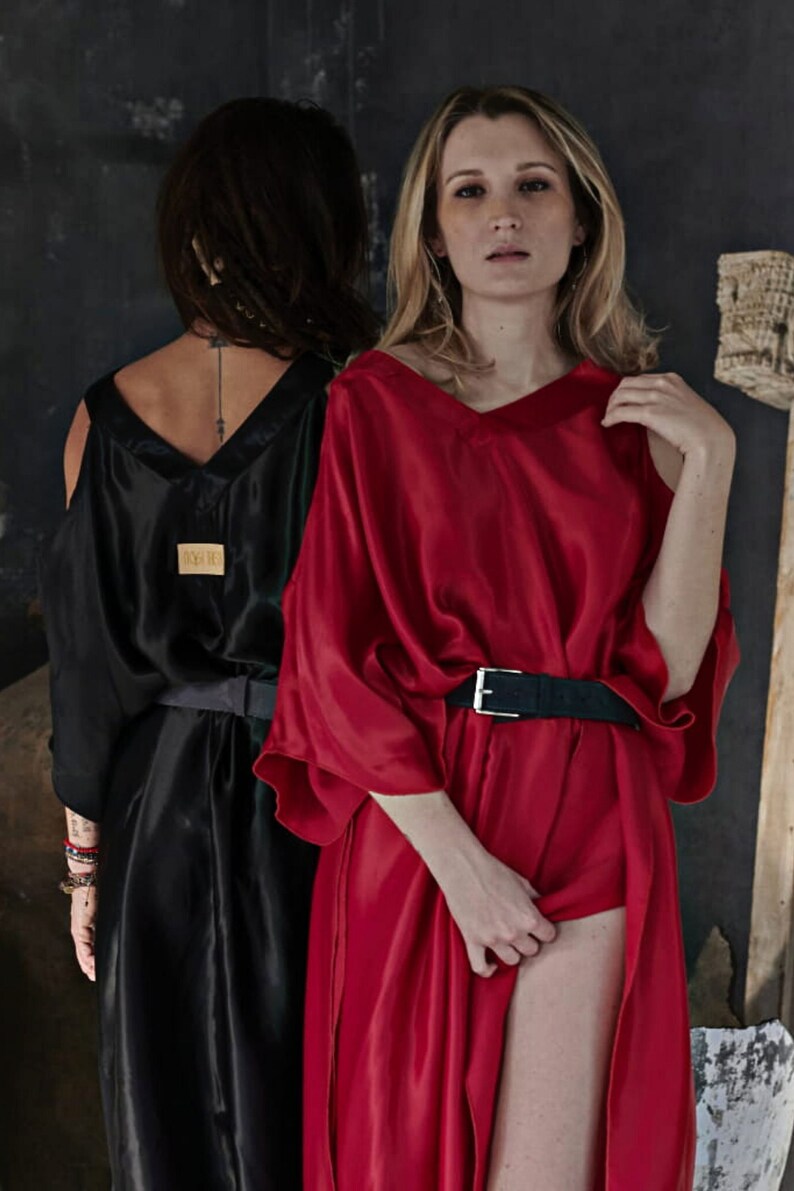 Alternative Black Dress Fantasy Dress Gothic Satin Dress - Etsy