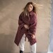Herringbone Wool Coat Women Box Coat Unique Wool Coat Loose - Etsy
