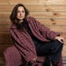 Herringbone Wool Coat Women Box Coat Unique Wool Coat Loose - Etsy