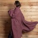 Herringbone Wool Coat Women Box Coat Unique Wool Coat Loose - Etsy