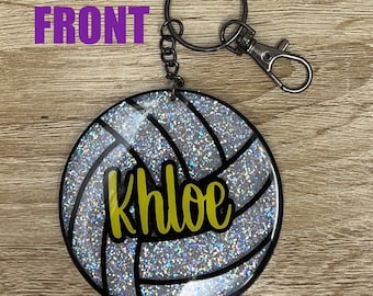 Volleyball Bag Tag / Keychain - Etsy