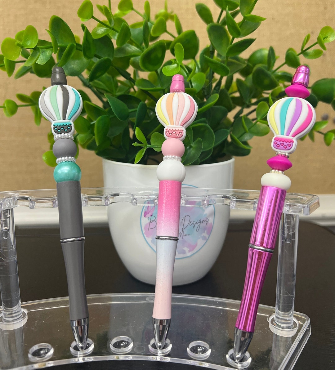 Hot Air Balloon Beaded Pen/beaded Pens/gift for Her/gift for Mom ...