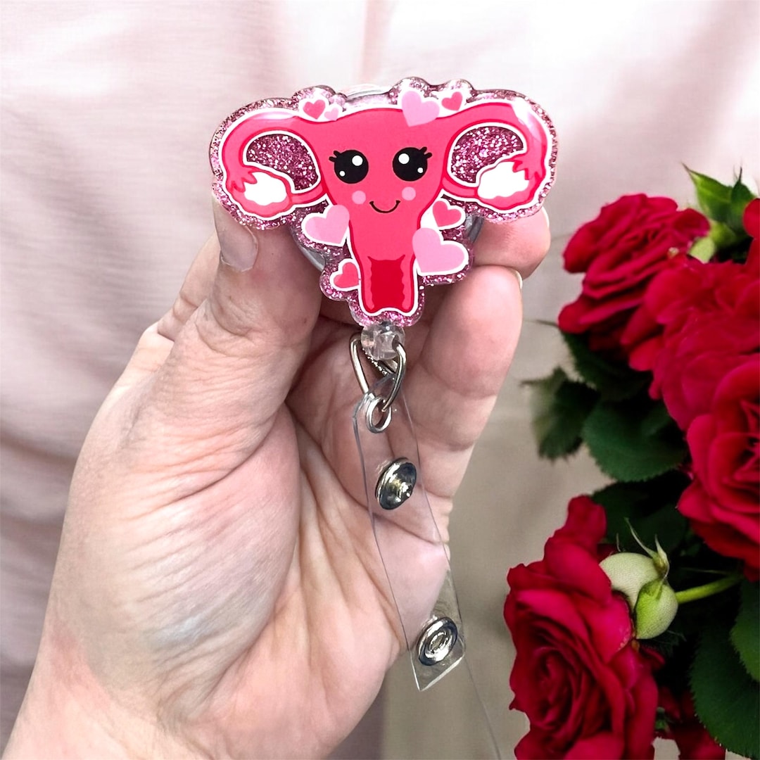 Valentine’s Uterus Retractable Badge Reel/ob GYN Badge Reel/nurse Gift ...