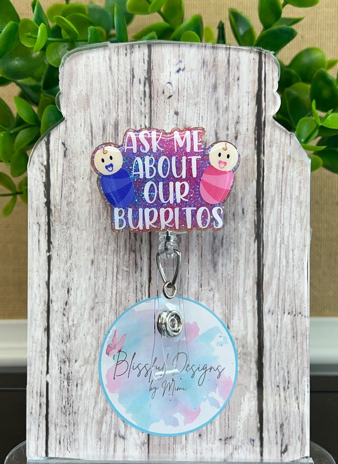 Ask Me About Our Burritos Badge Reel - Pediatric Nurse ID Holder - Etsy