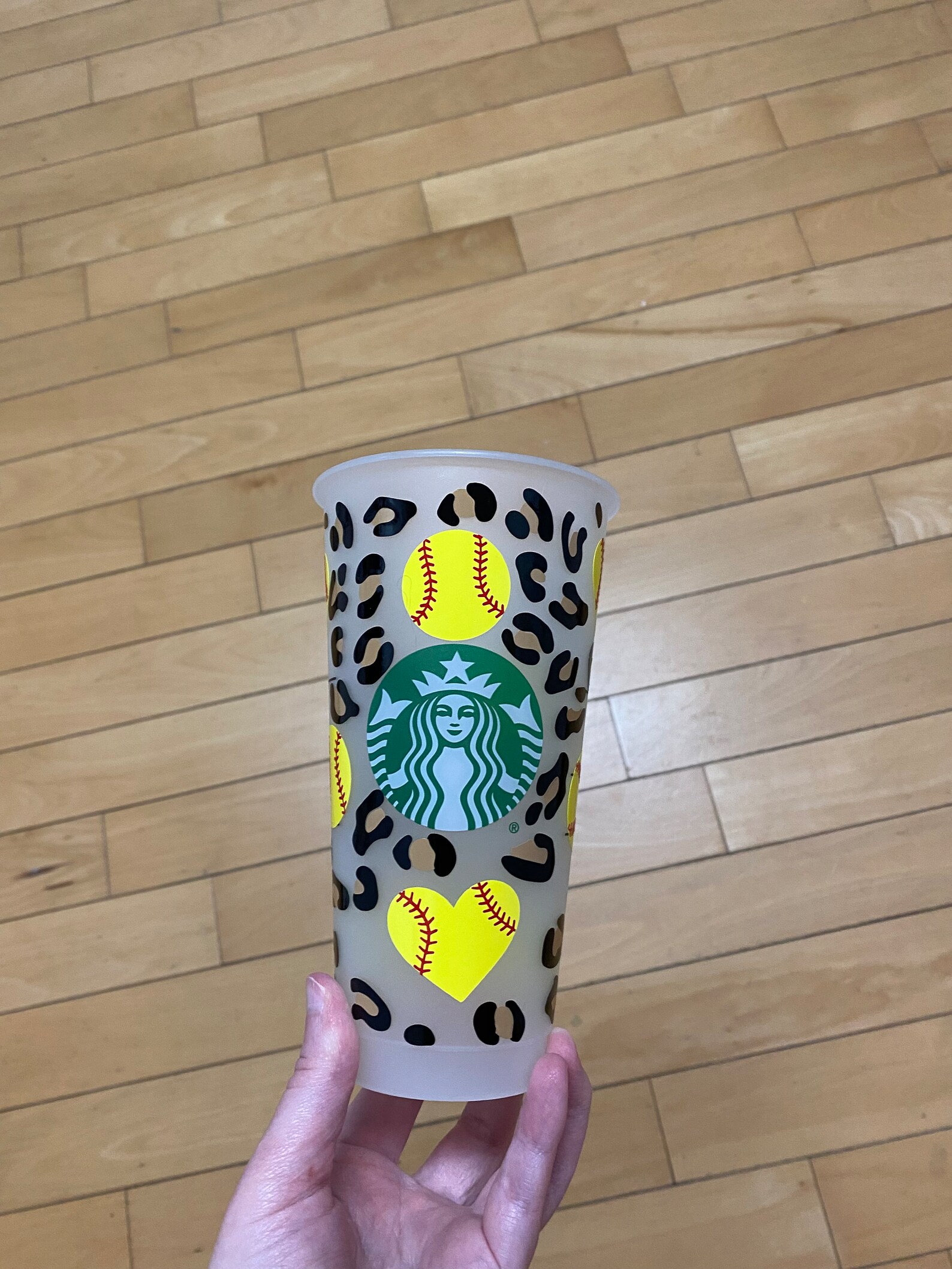 Softball Leopard Starbuck Cup Softball Cup Softball Starbuck - Etsy