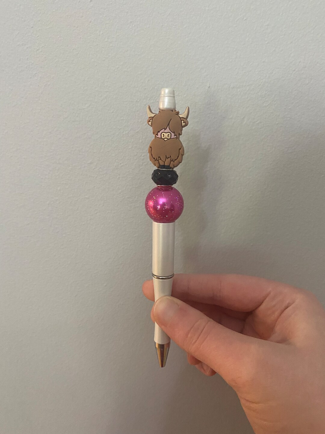 Cow Pen | Cute Cow Beaded Pen | Adorable Cow Pen | Silicone Beaded Pen ...