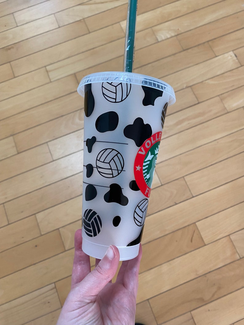 Volleyball Fuel Starbucks Cup Volleyball Fuel Cow Print Cup - Etsy