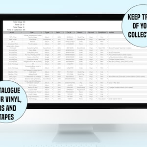 Music Collection Spreadsheet | Library for Vinyl, Tape and CD | Google ...
