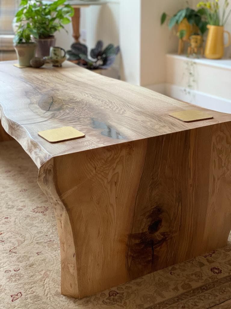 Solid Ash and Resin Coffee Table - Etsy
