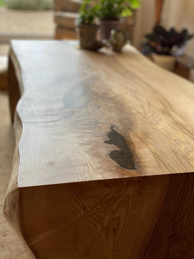 Solid Ash and Resin Coffee Table - Etsy