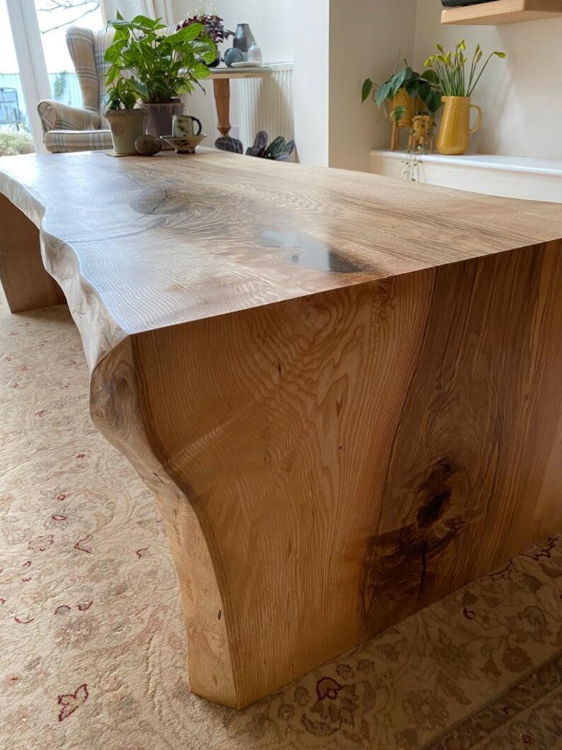 Solid Ash and Resin Coffee Table - Etsy