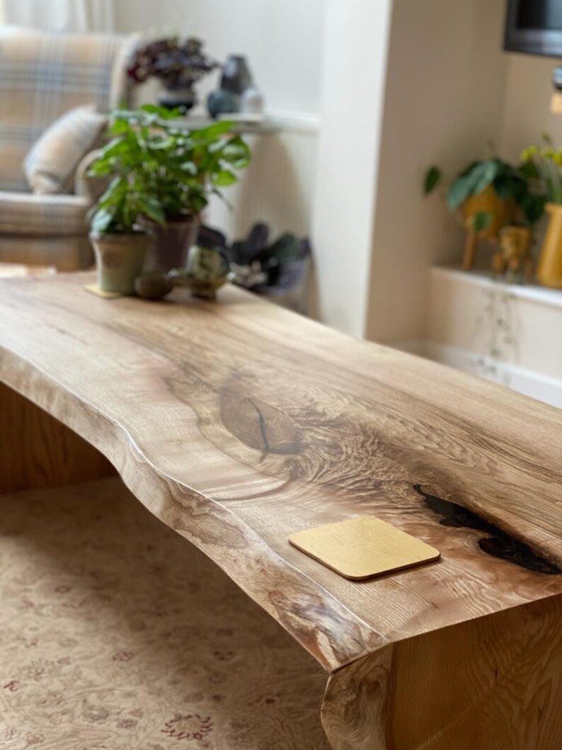 Solid Ash and Resin Coffee Table - Etsy