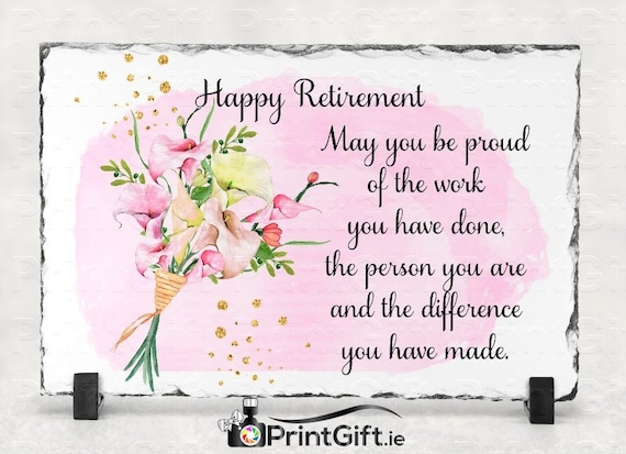 Happy Retirement Slate | Etsy