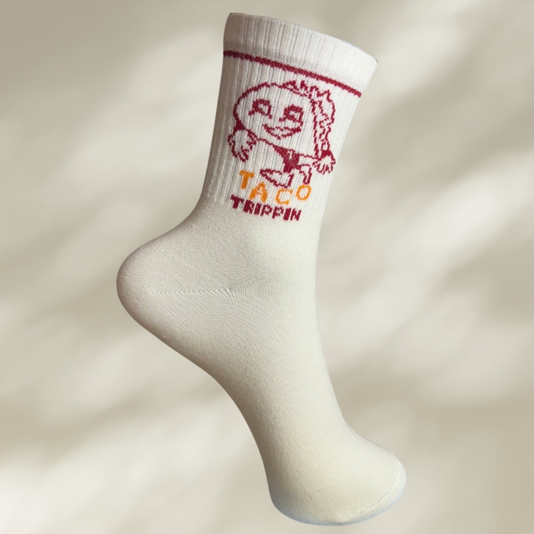 Taco Tripping Socks | Fun Socks | Trendy Socks | Unique Socks | Funny ...