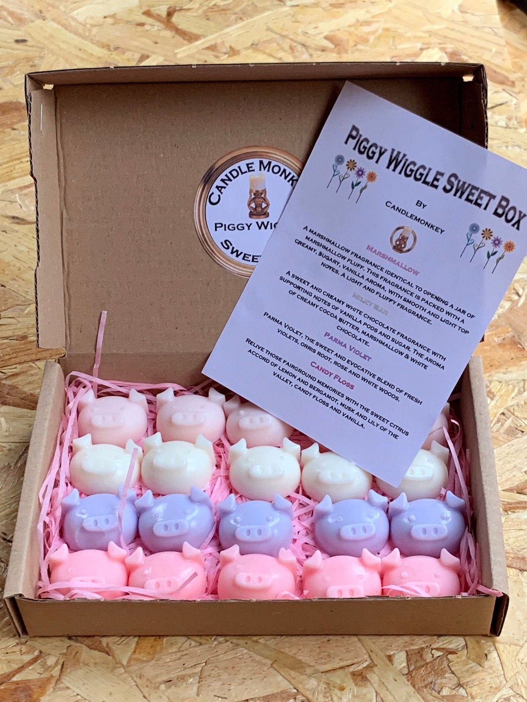 Piggy Wiggle Wax Pig Melts Sweet Candy Selection Box Marshmallow, Milky ...