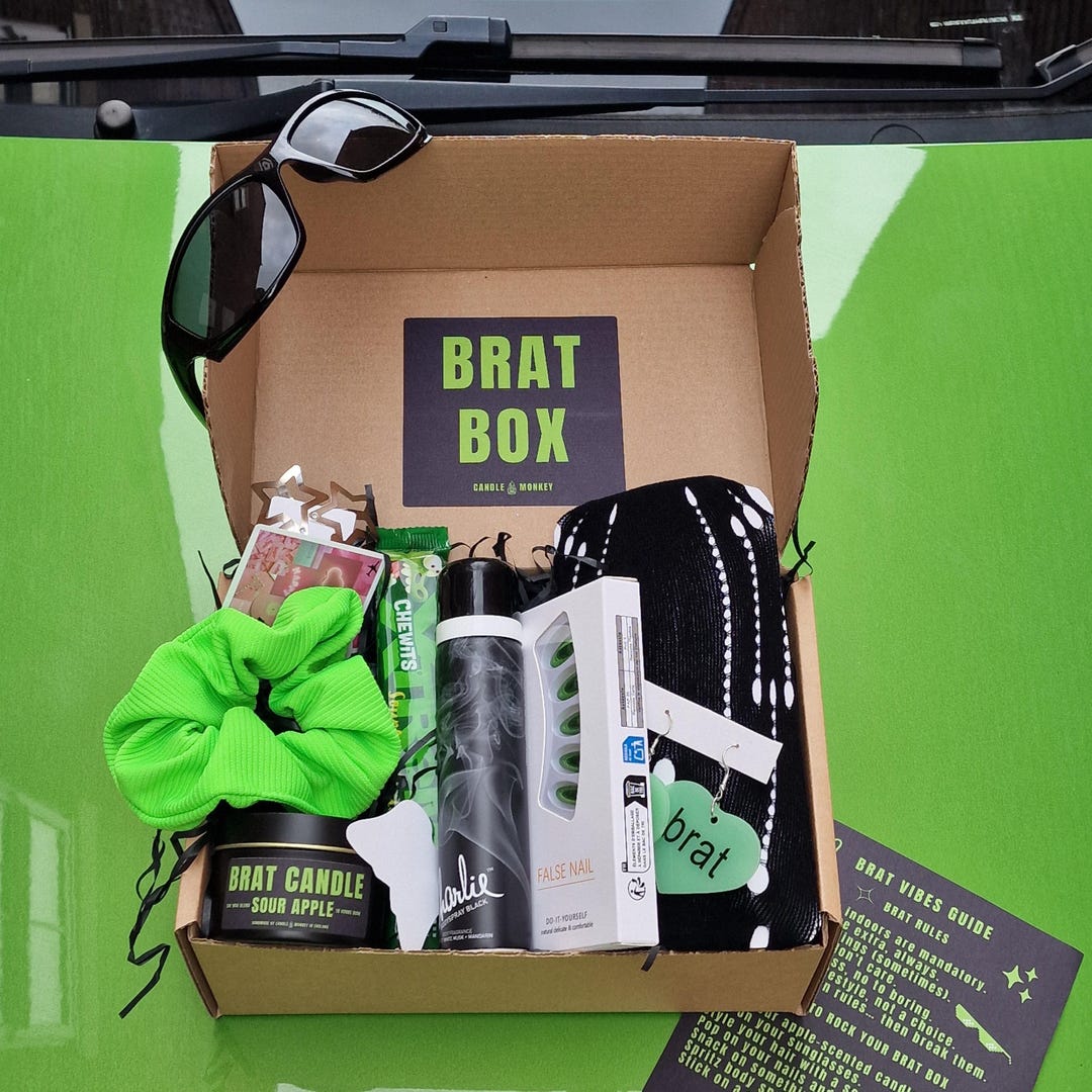 Brat Aesthetic Gift Hamper – Y2K Brat Core Accessories & Self-care Box ...