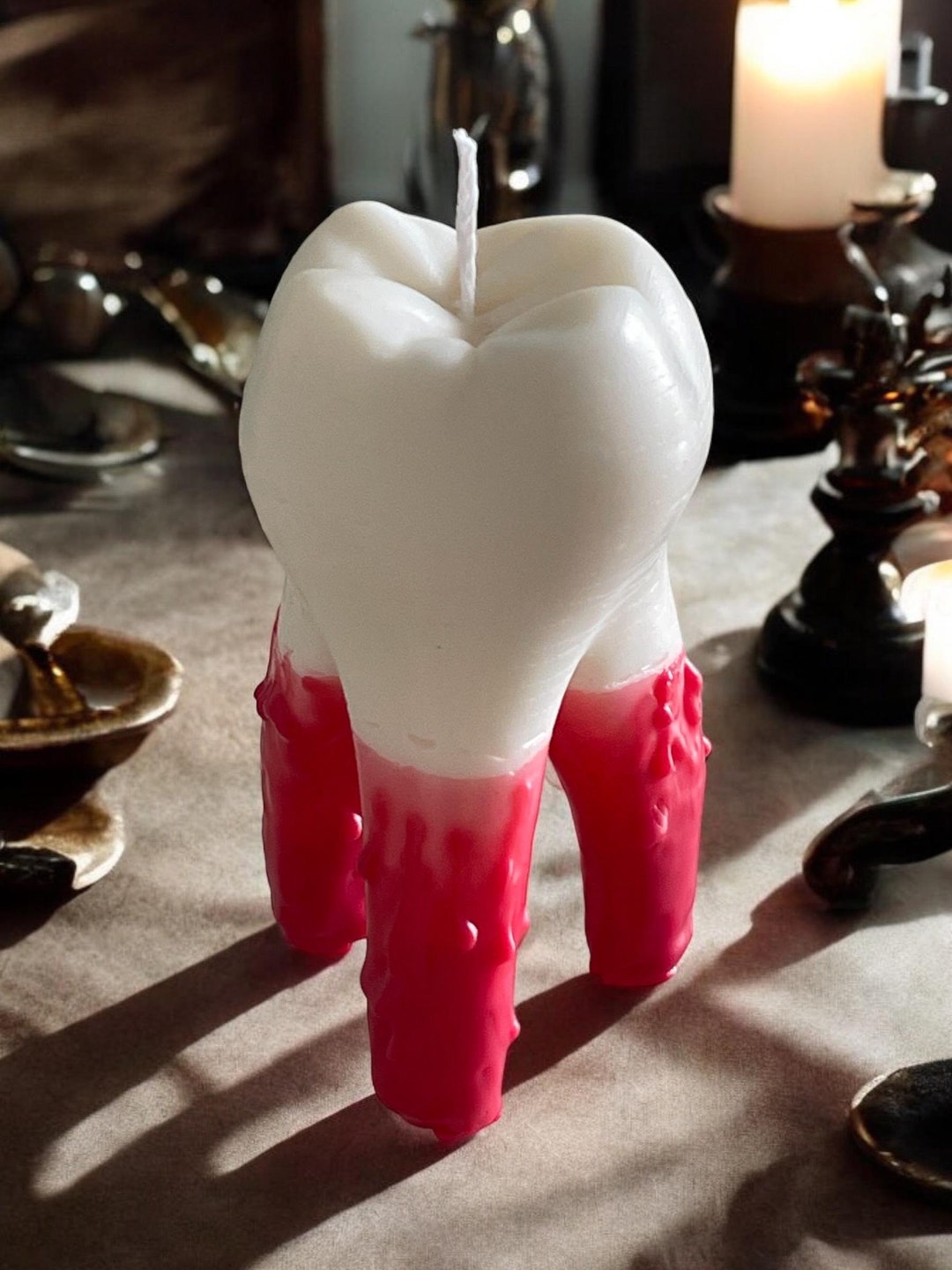 Bloody Tooth Extraction Nightmare Dentist Candle Gothic Teeth Choice of ...
