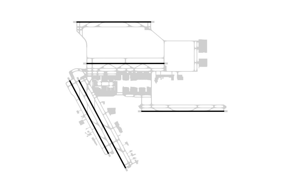 Houston Texas George Bush IAH Airport Diagram Vector Image - Etsy