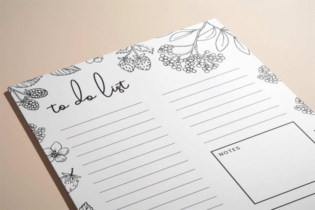 Minimalist To-do List Printable | Daily Task Planner | Instant Download ...