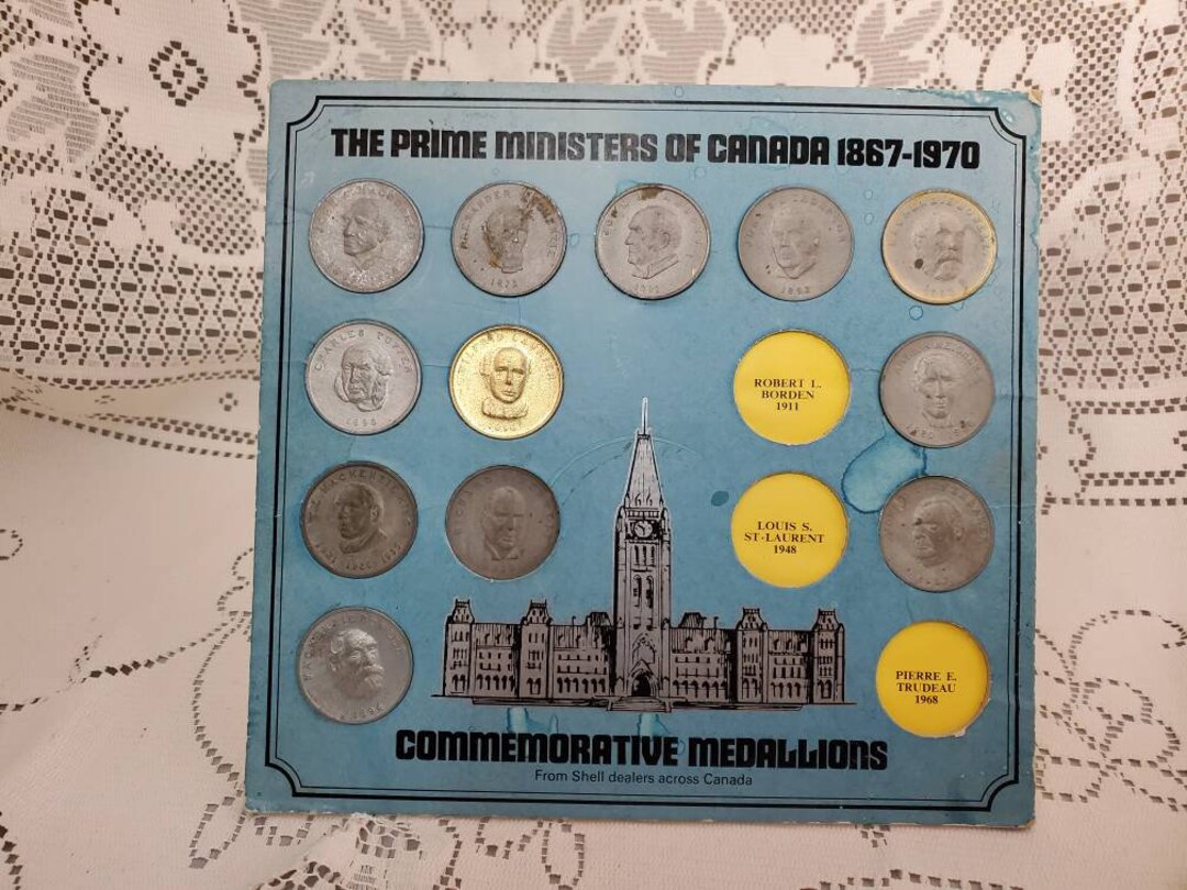 Vintage Shell Prime Minister Canada Medallion Coin Medal Jeton 1867 ...