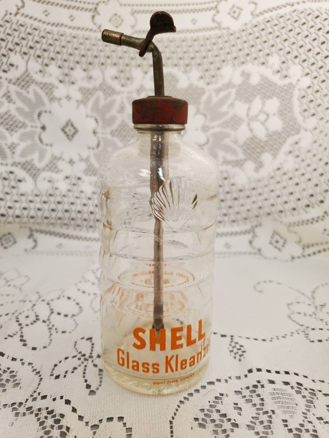 1930's Shell Glass Kleanzit Bottle - Etsy