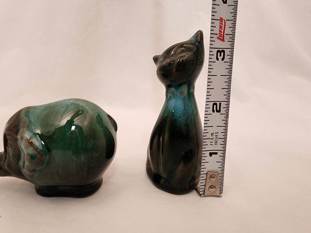 Mini Blue Mountain Pottery Cat and Elephant. - Etsy