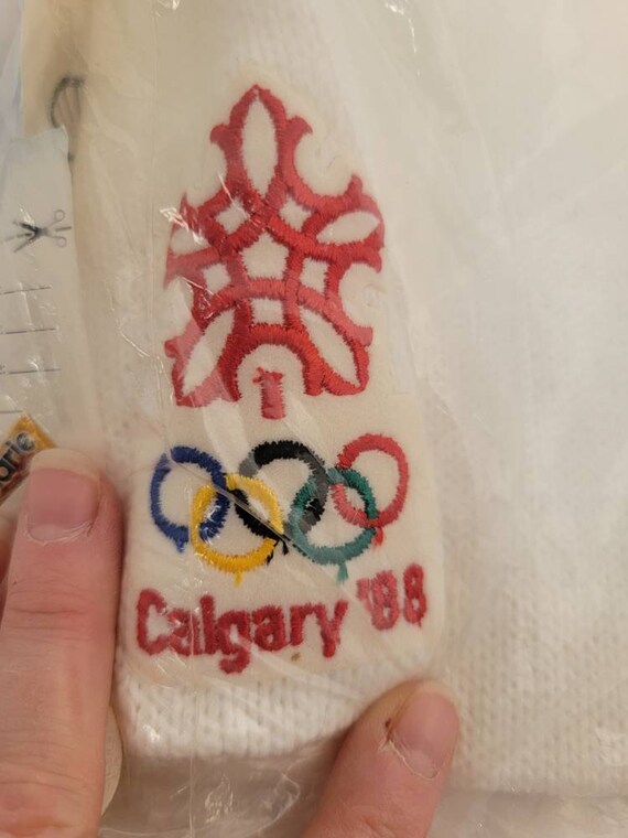 1988 White Calgary 88 Winter Olympics Toque, Ski Hat,… - Gem