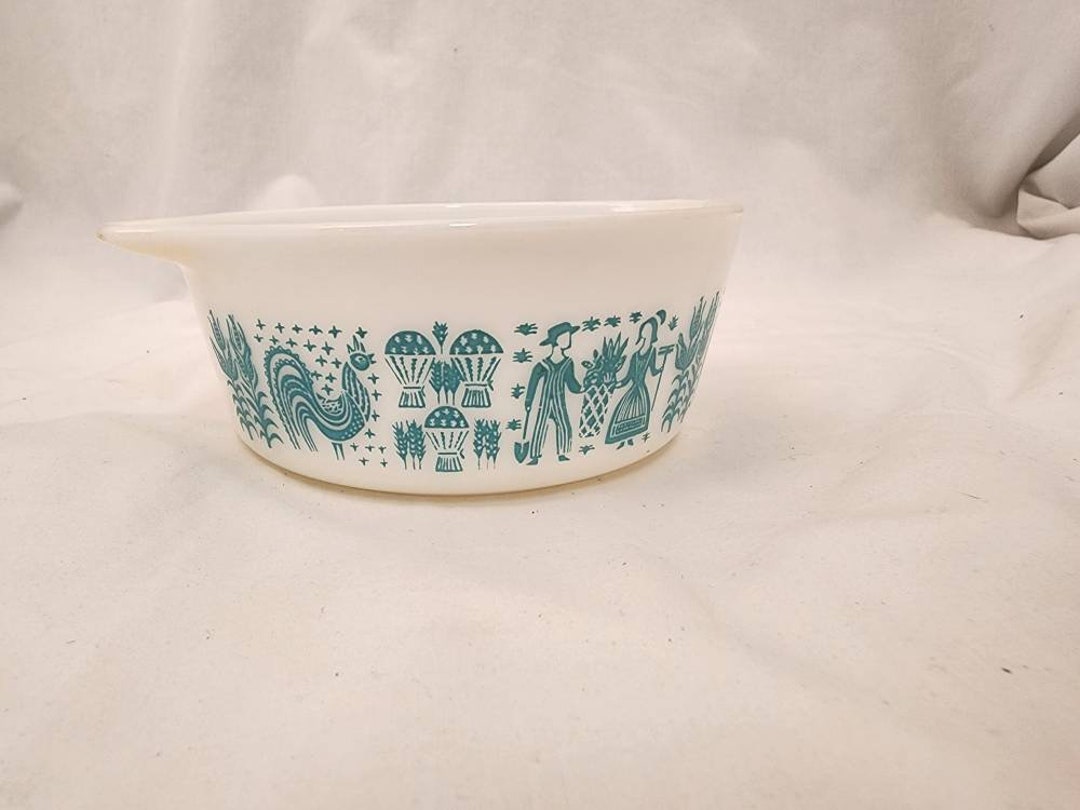 Vintage Pyrex Amish Butterprint 472 1.5 Pint Casserole Dish Bright ...