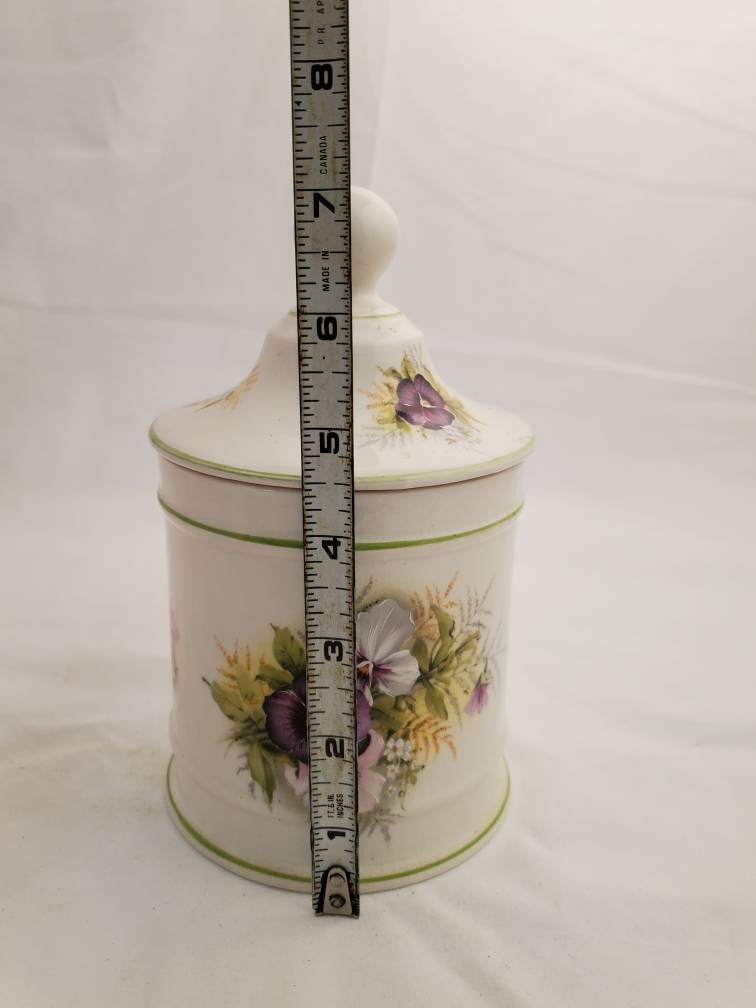 Vintage James Kent Old Foley Ceramic Lidded Jar With Flower Designs ...