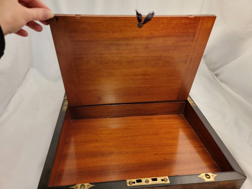 Antique Lap Desk, Colonial Lap Desk, Sloped Writing Desk, English Lap ...