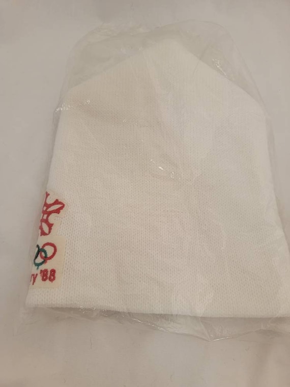 1988 White Calgary 88 Winter Olympics Toque, Ski Hat,… - Gem