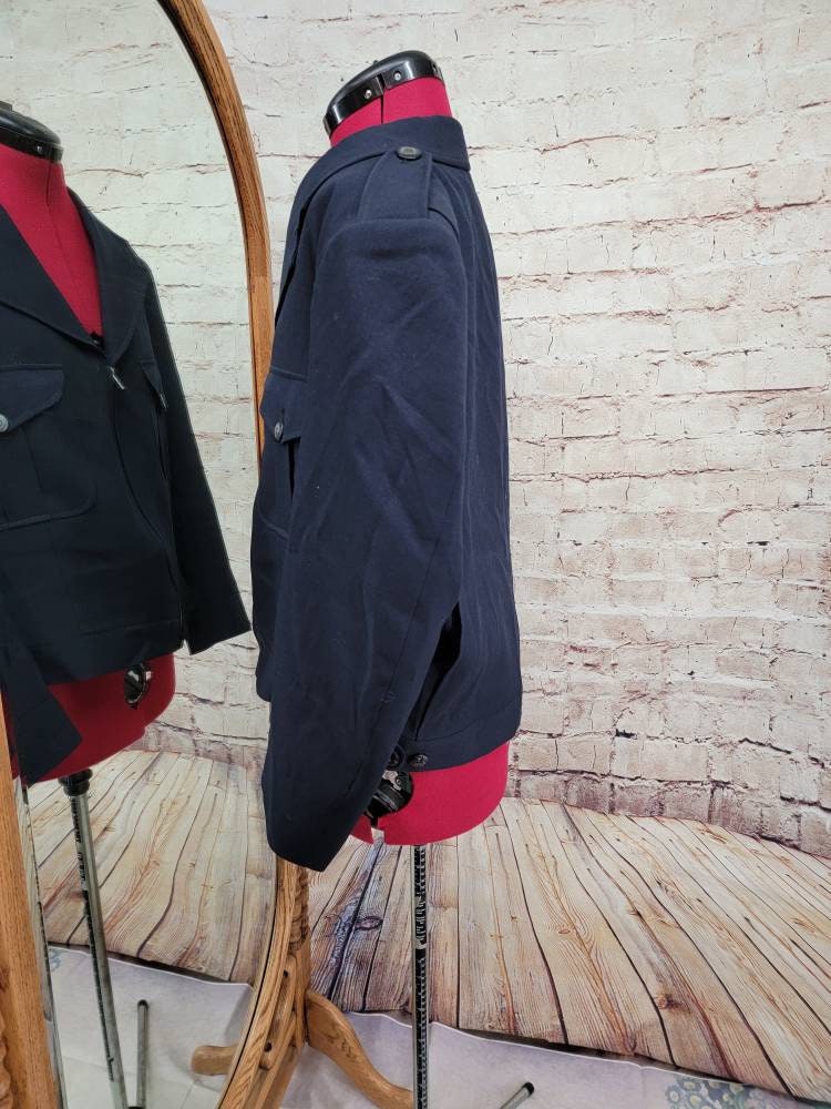 Vintage Mens Uniform Bommer Jacket. Size Unknown, Dark in Color. - Etsy