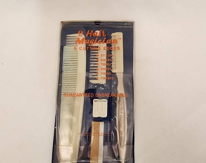 1970's Hair Magician 5 Cutting Edges Set, Hair Trimmer Set. - Etsy