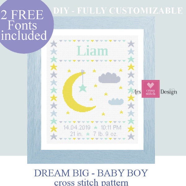 Birth Sampler - Etsy