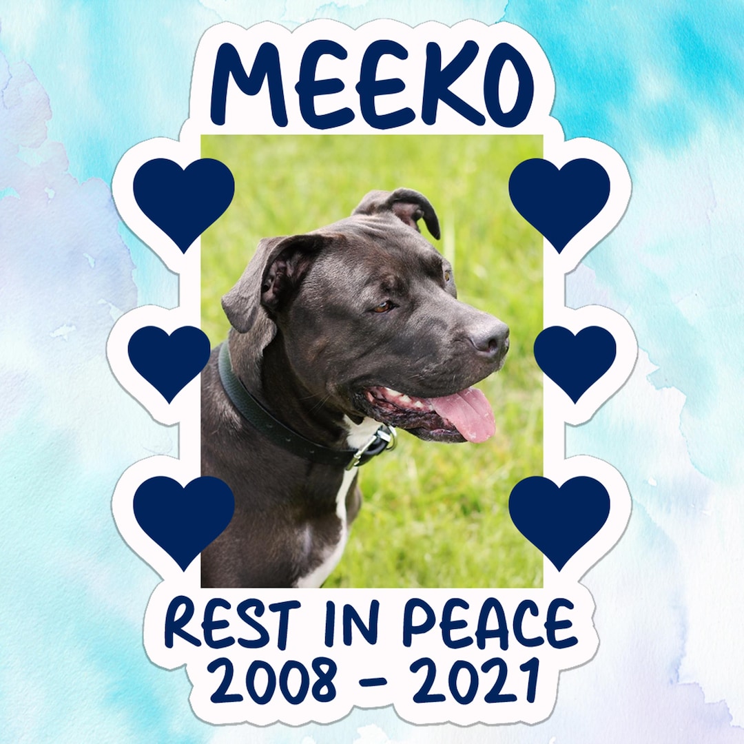 Rest in Peace Pet Decal With Your Pets Photo - Custom Memorial Pet ...