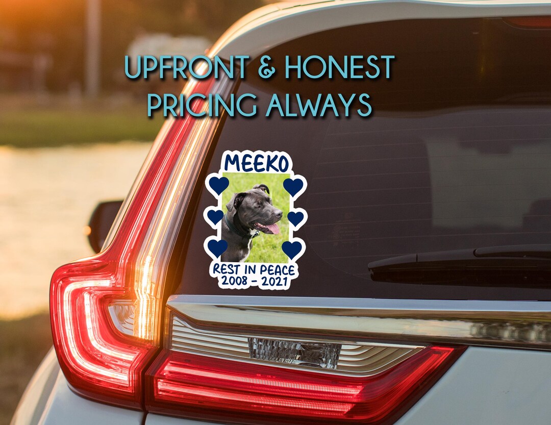 Custom Pet Memorial Decal With Photo – Personalized "rest in Peace ...