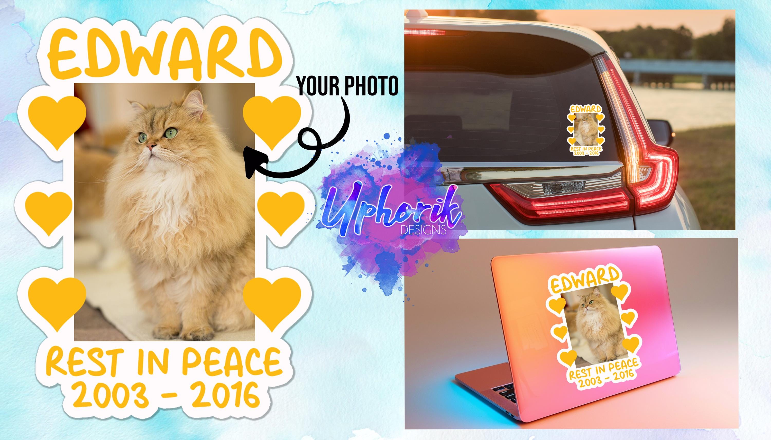 Custom Pet Memorial Decal With Photo – Personalized "rest in Peace ...