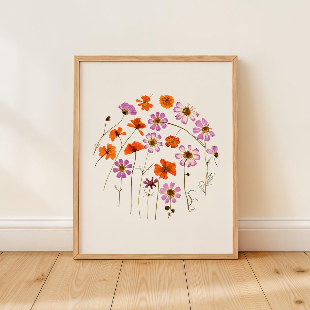 Pressed Flower Art Print: Floral Reverie Giclée on Archival Paper - Etsy