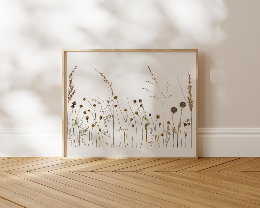 Pressed Flower Collage Art Print || Changing Seasons Giclée Wall Art - Etsy